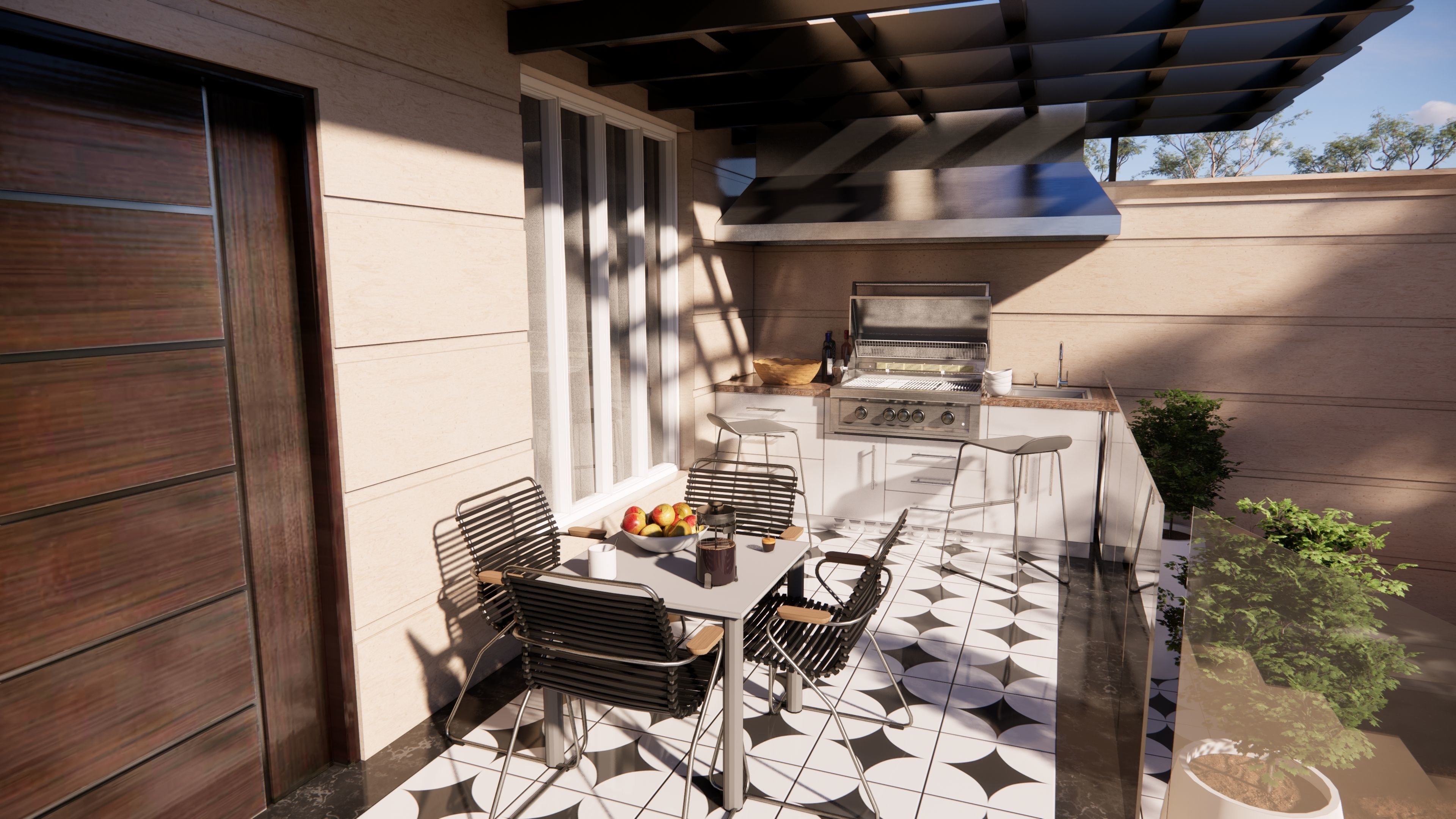 Backyard design free VR / AR / low-poly 3D model | CGTrader