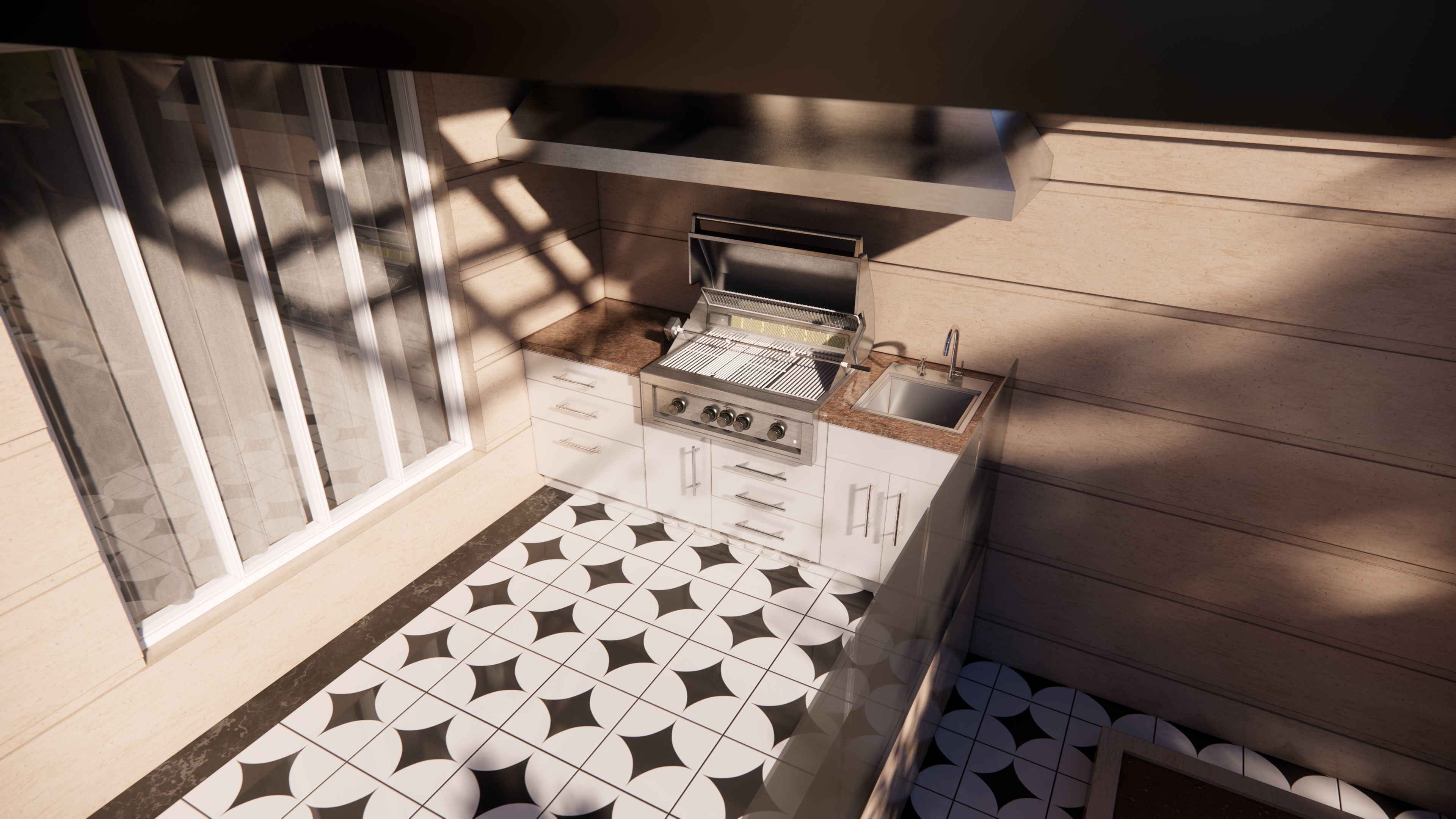 Backyard design free VR / AR / low-poly 3D model | CGTrader