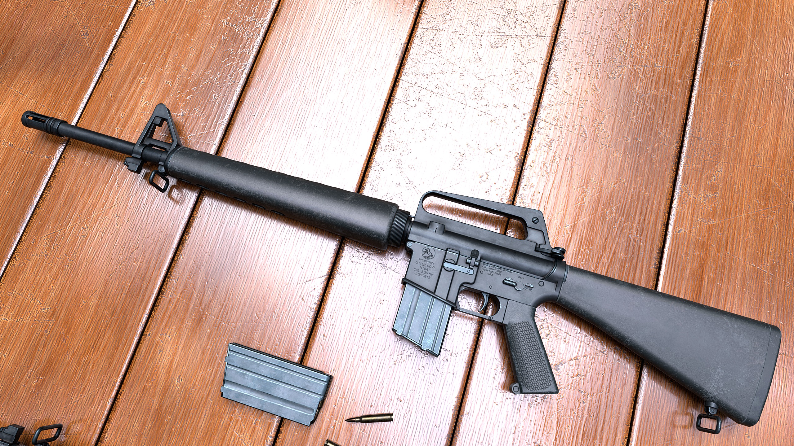 3D model M16A1 rifle VR / AR / low-poly | CGTrader