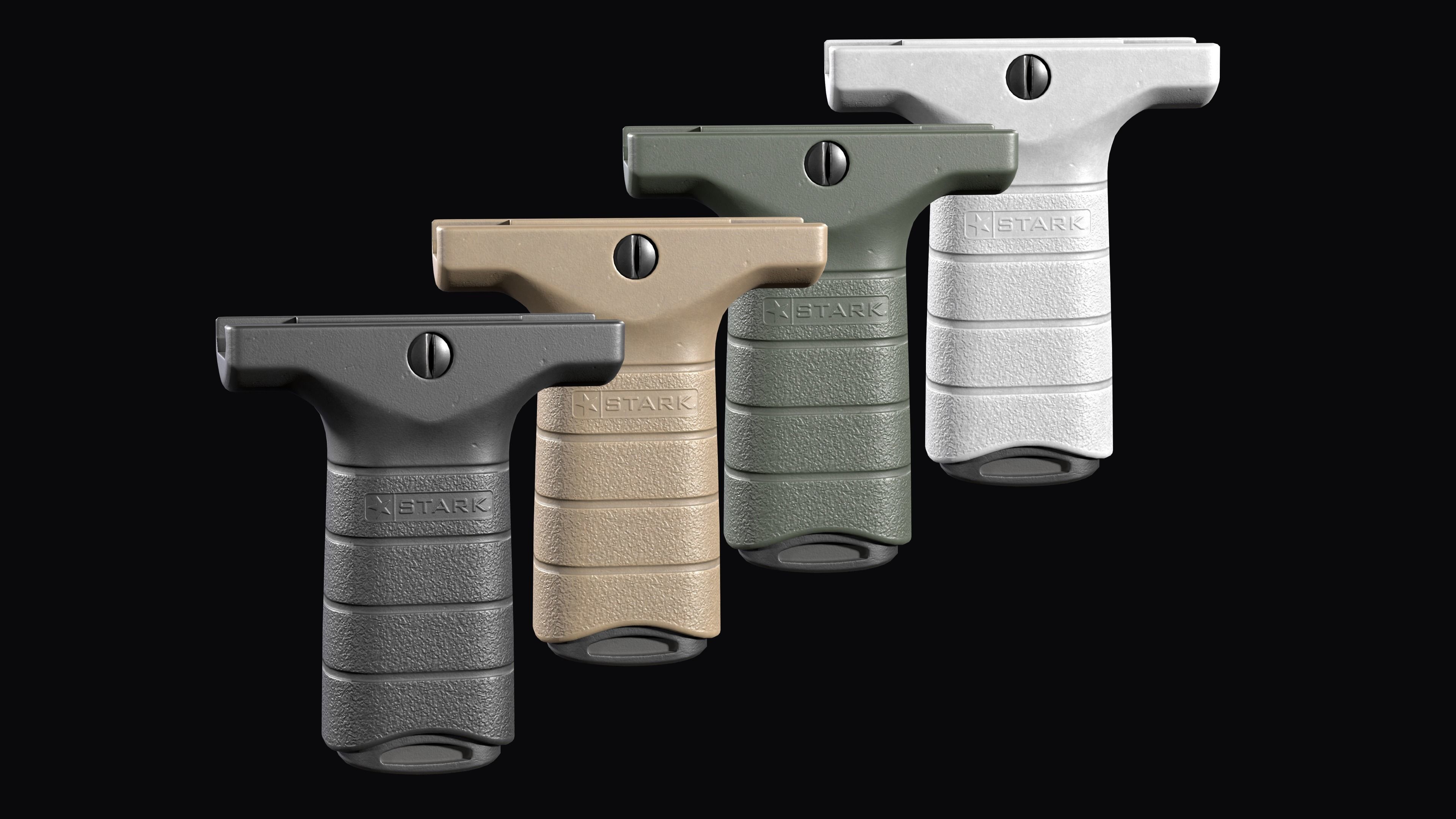 3D model Stark SE-3 short vertical forward grip VR / AR / low-poly ...