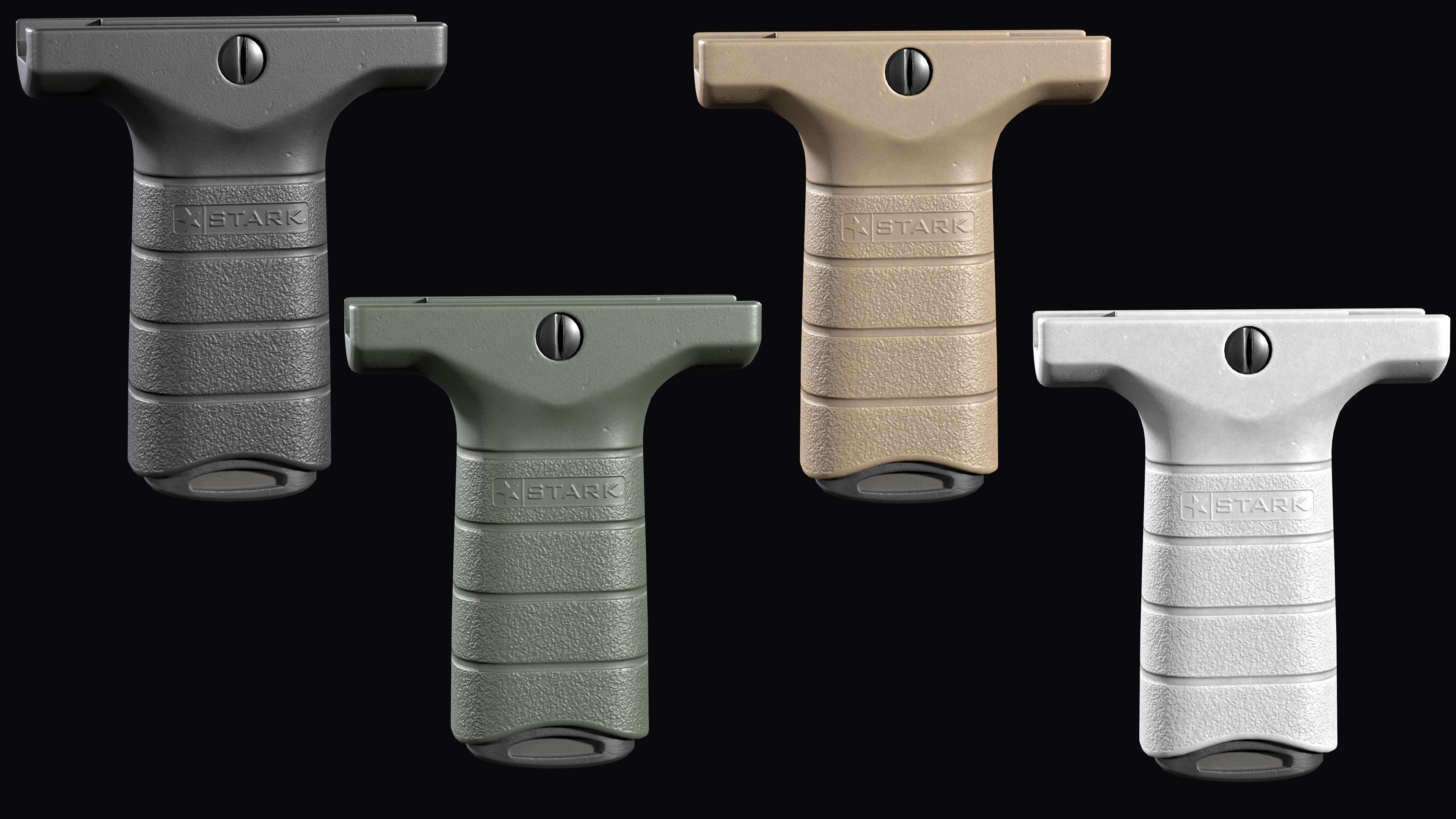 3D model Stark SE-3 short vertical forward grip VR / AR / low-poly ...