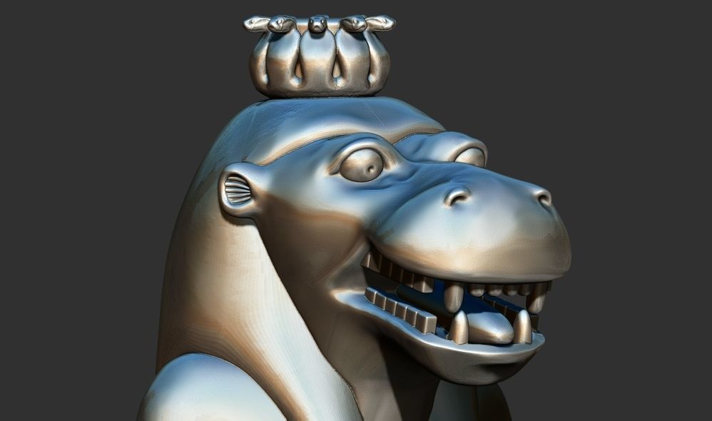 Taweret ancient Egyptian hippo goddess 3d printable model 3D model 3D ...
