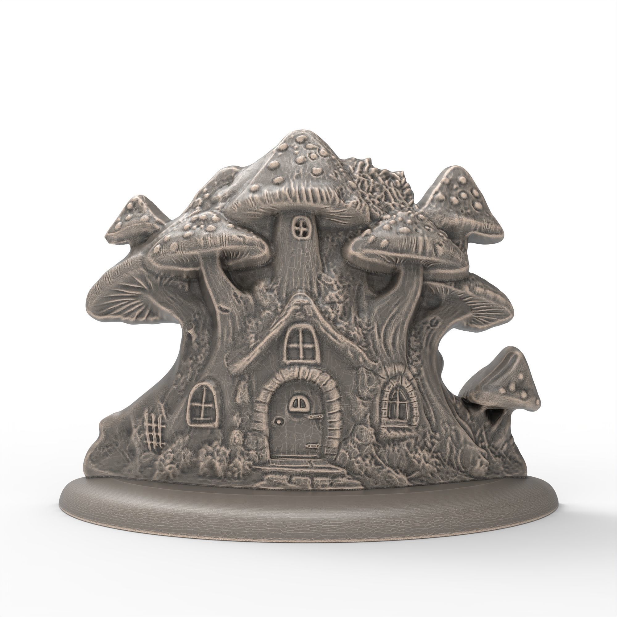 airy Mushroom House Sculpture 3D model 3D printable | CGTrader