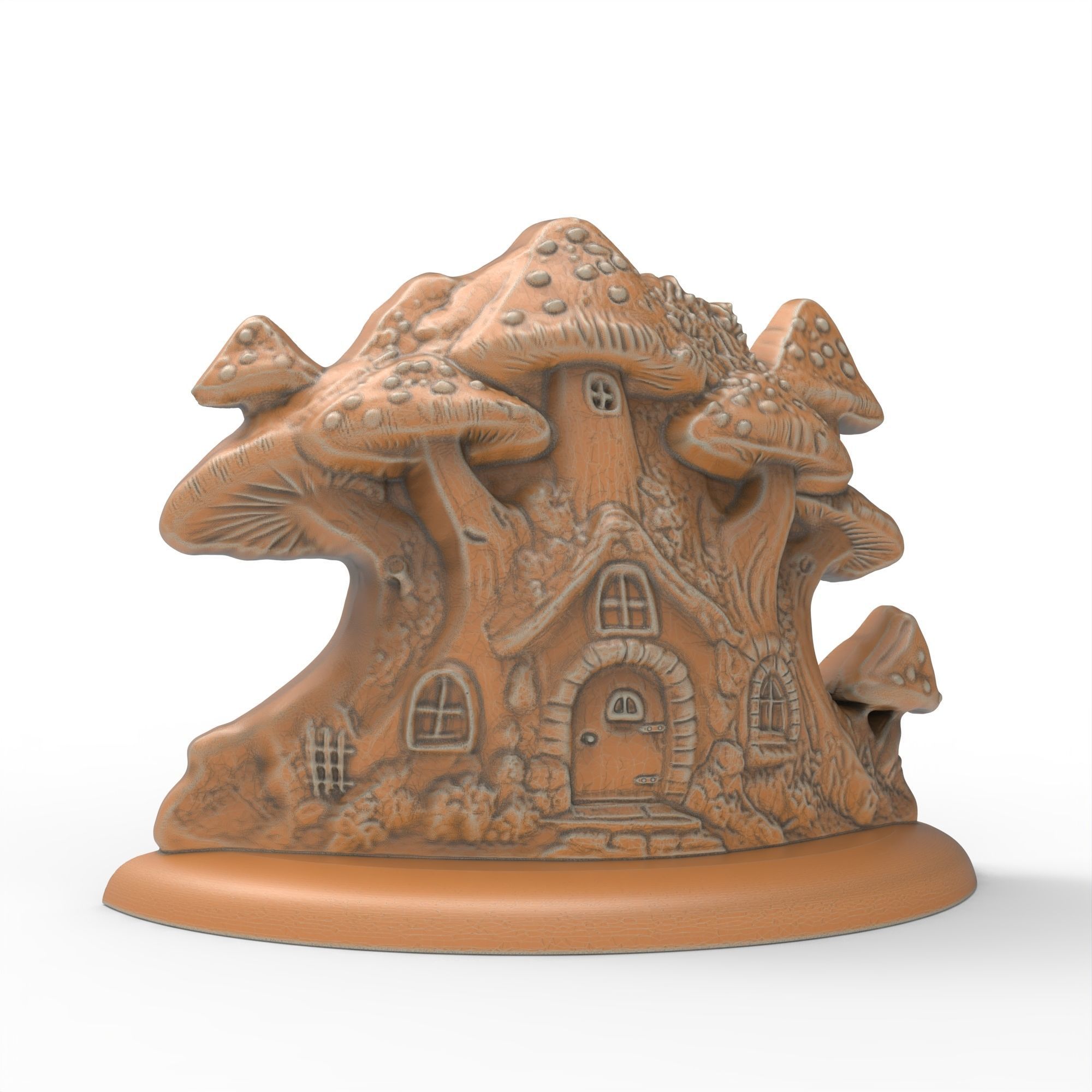 airy Mushroom House Sculpture 3D model 3D printable | CGTrader