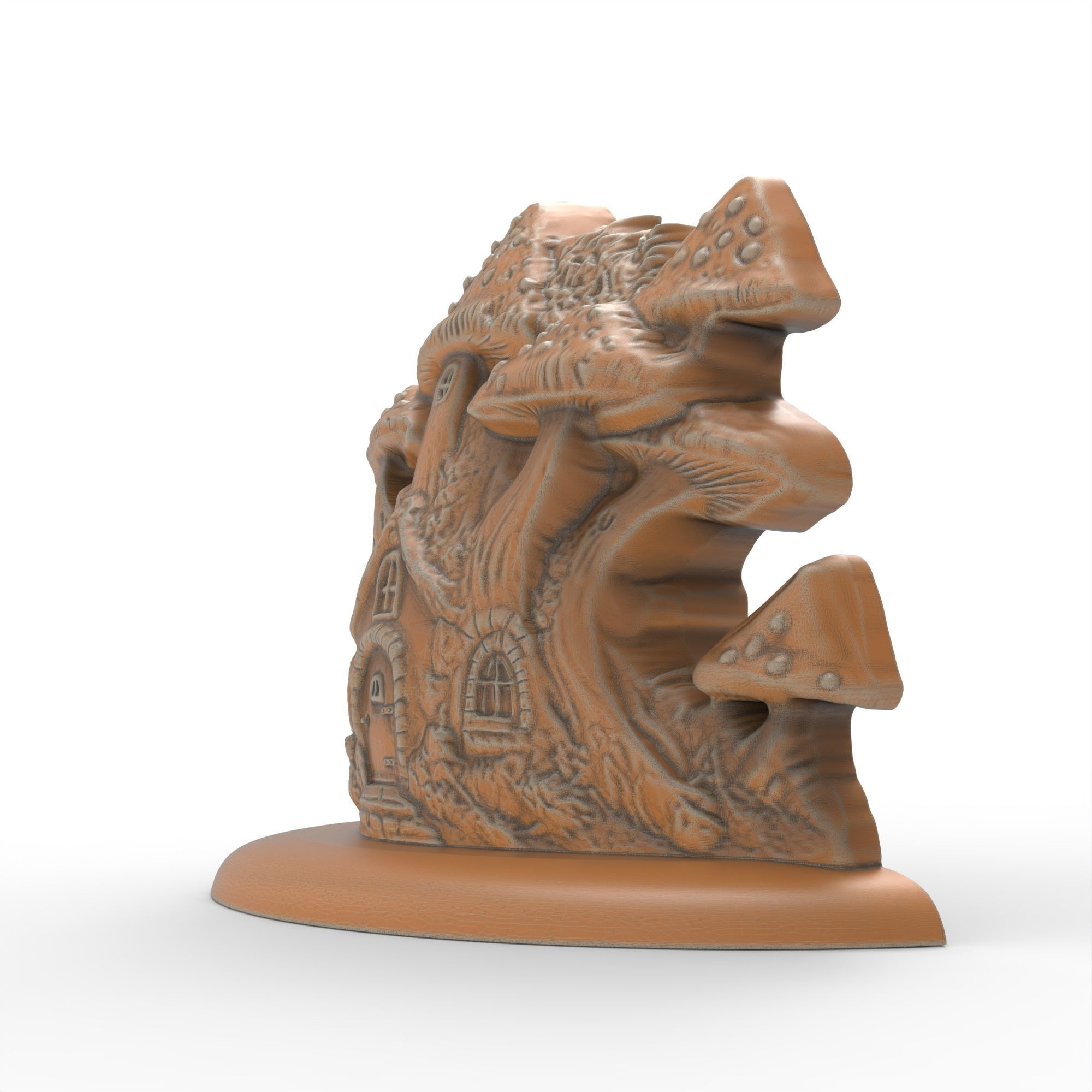 airy Mushroom House Sculpture 3D model 3D printable | CGTrader