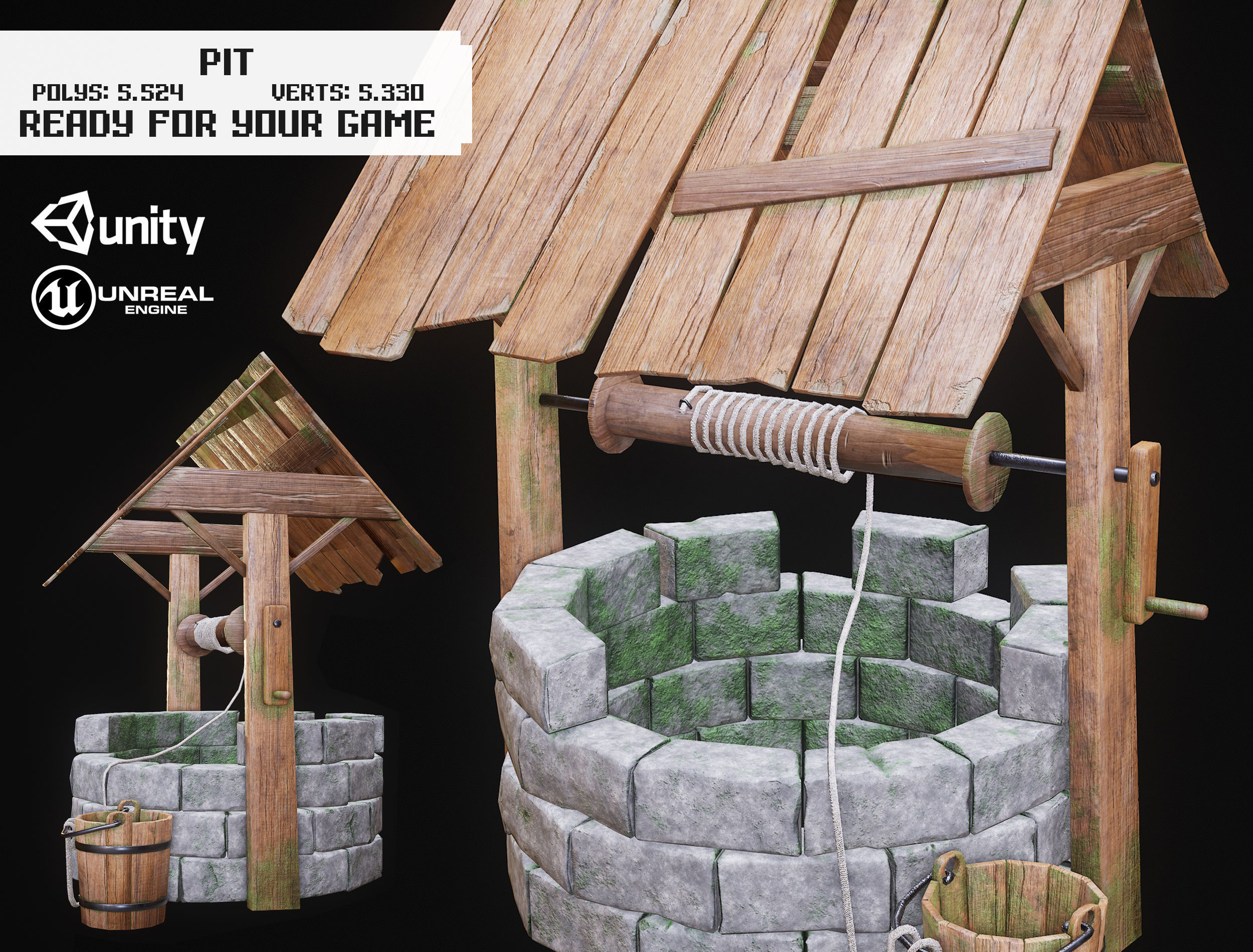 3D model Pit model game ready VR / AR / low-poly | CGTrader