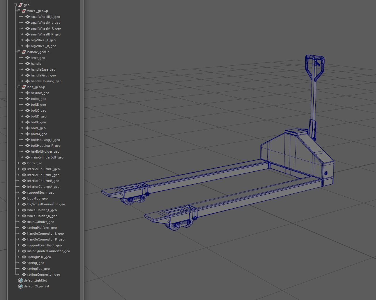 3d Model Pallet Loader Industrial Hand Brake Pallet Jack Vr Ar Low