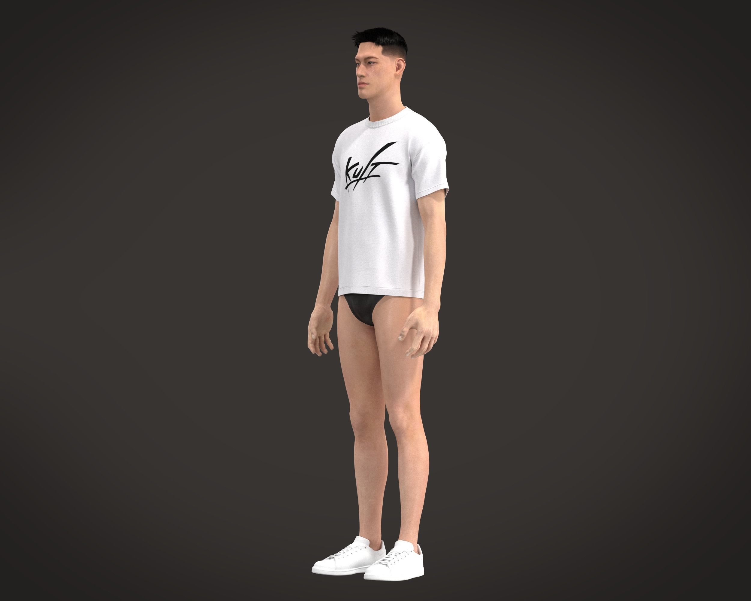 Basic T-Shirt Chest Print 3D model | CGTrader