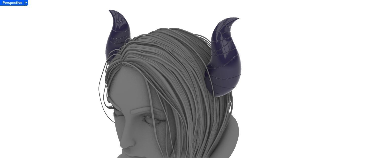 Vermeil in Gold Vermeil Horns 3D model 3D printable | CGTrader