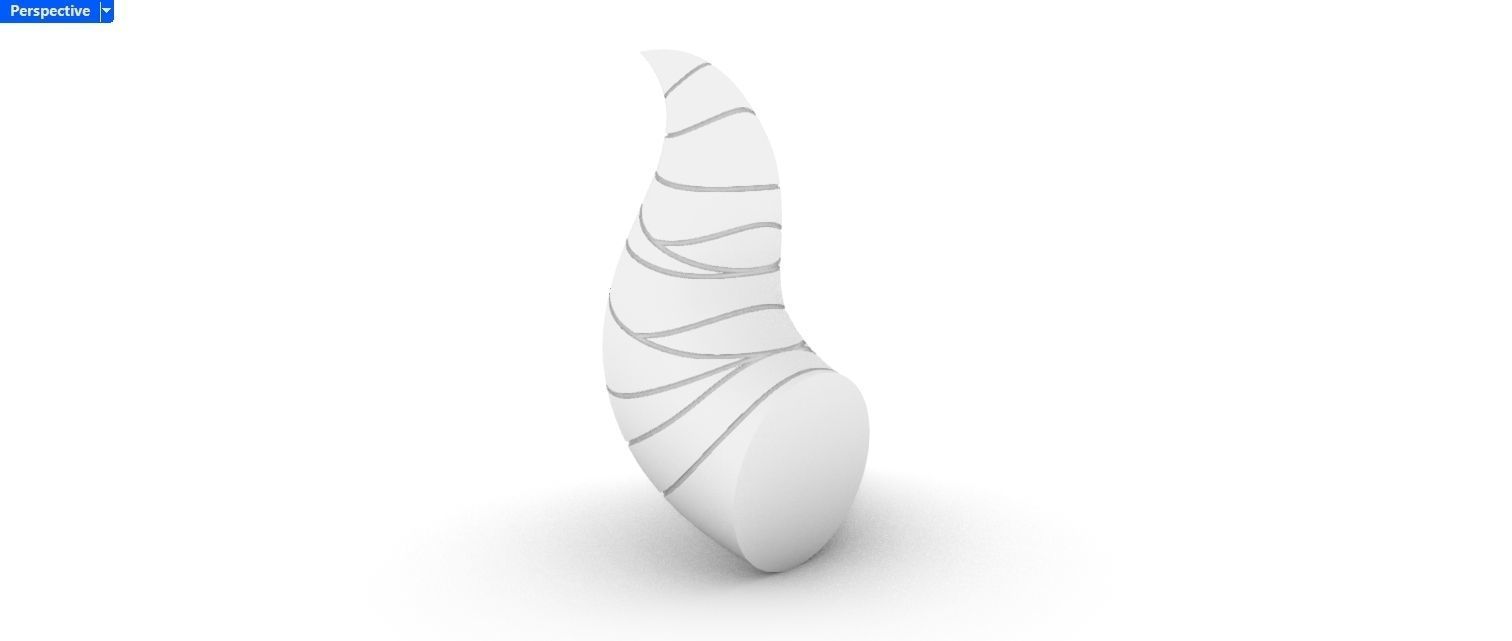 Vermeil in Gold Vermeil Horns 3D model 3D printable | CGTrader