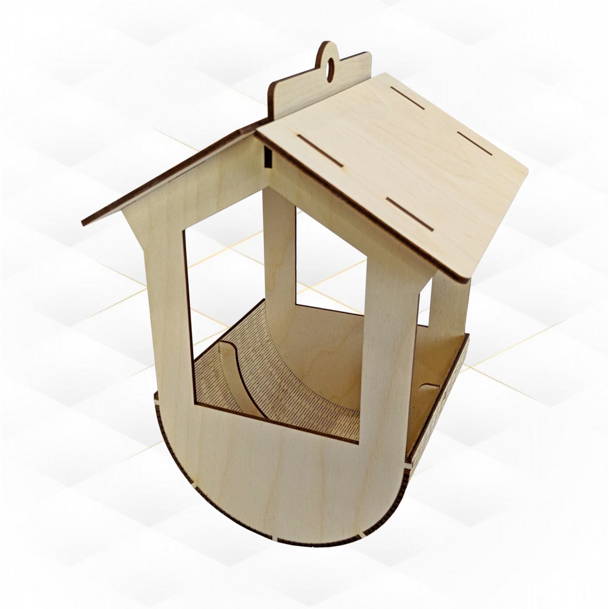 Bird feeder garden decor svg dxf design laser cut 3D model 3D printable ...