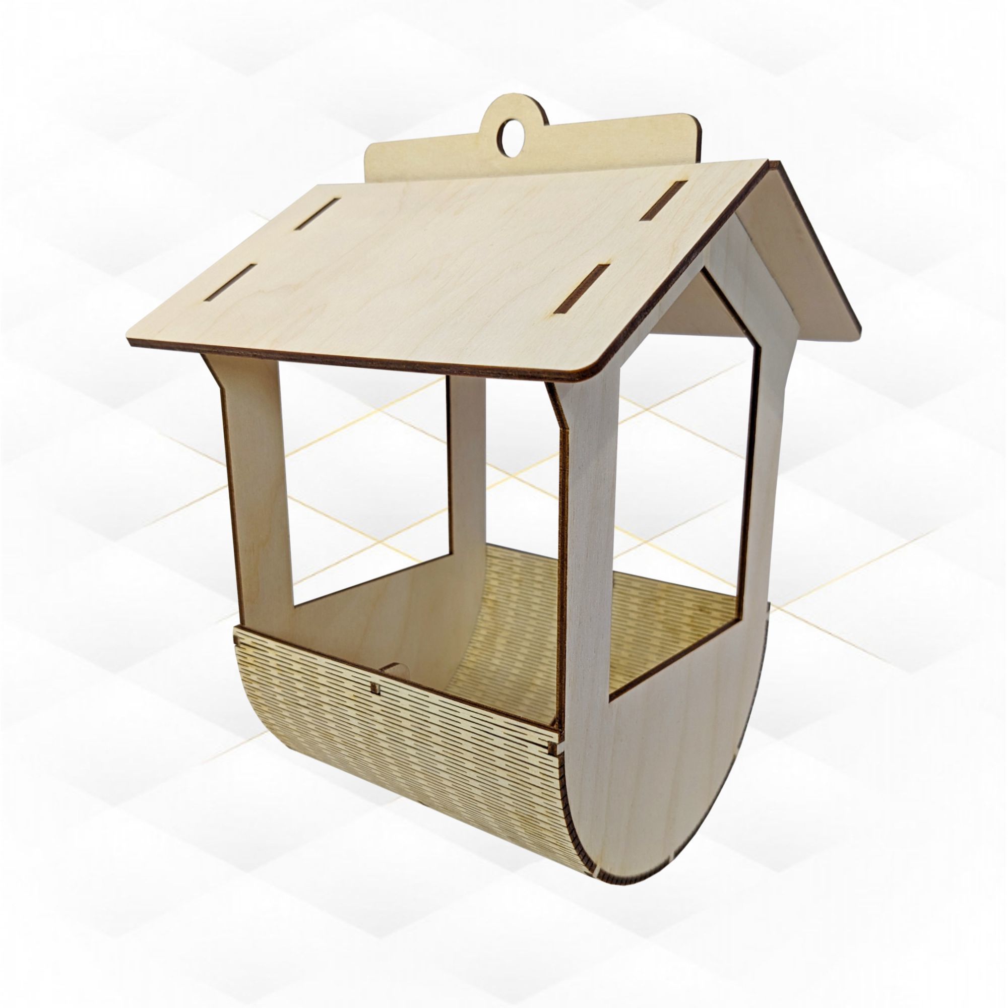Bird feeder garden decor svg dxf design laser cut 3D model 3D printable ...