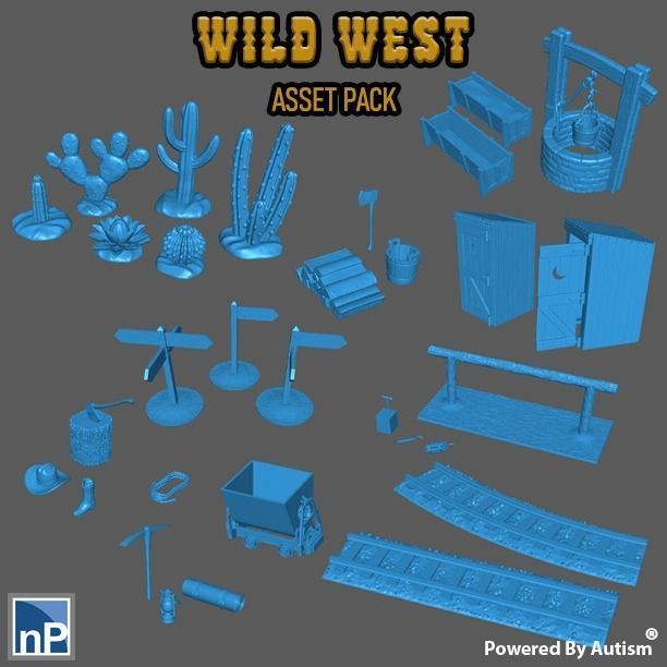 Wild West Asset Pack 1 3D model 3D printable | CGTrader