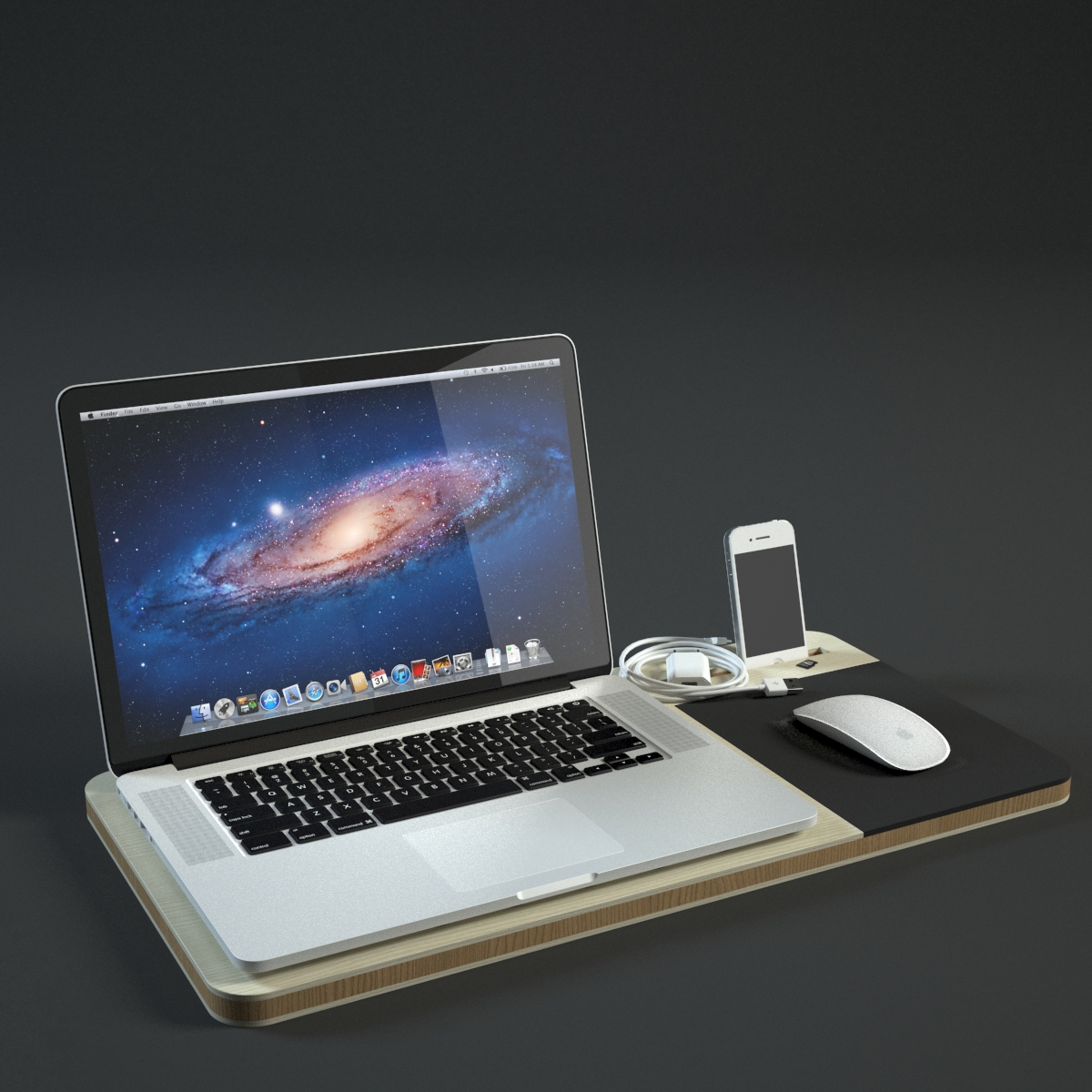Slate Mobile Airdesk 3D model | CGTrader