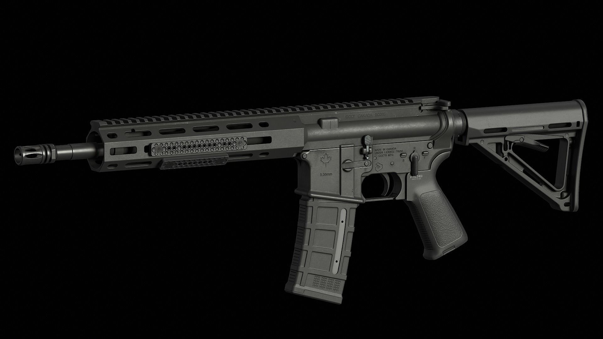 3D model MCF-A MLok Rail Cover VR / AR / low-poly | CGTrader