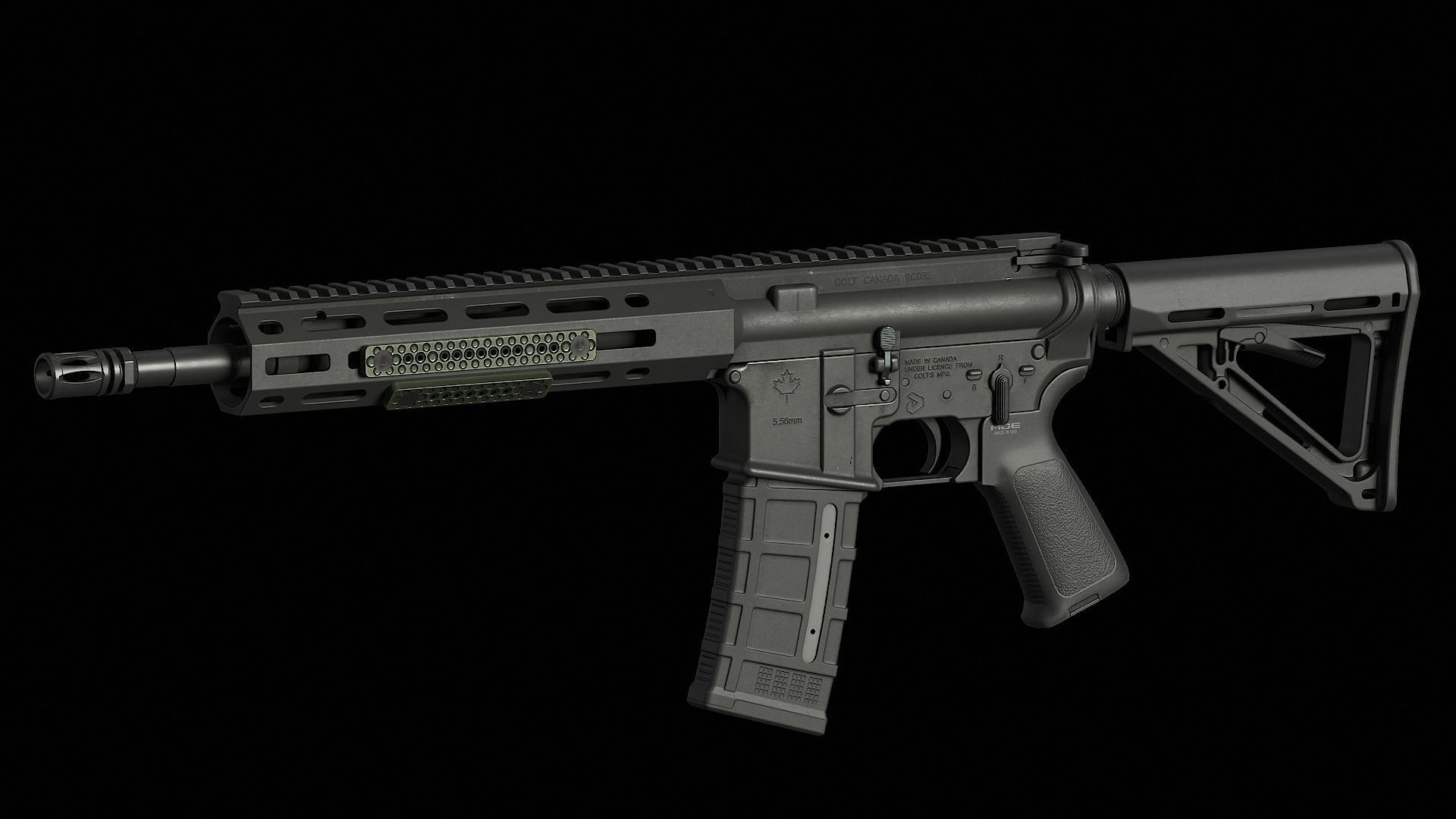 3D model MCF-A MLok Rail Cover VR / AR / low-poly | CGTrader