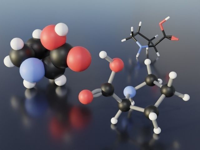 3D molecular model of amino acids 3D model rigged | CGTrader