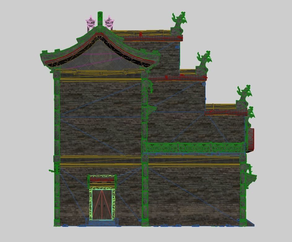 3D model Brick wall structure house VR / AR / low-poly | CGTrader