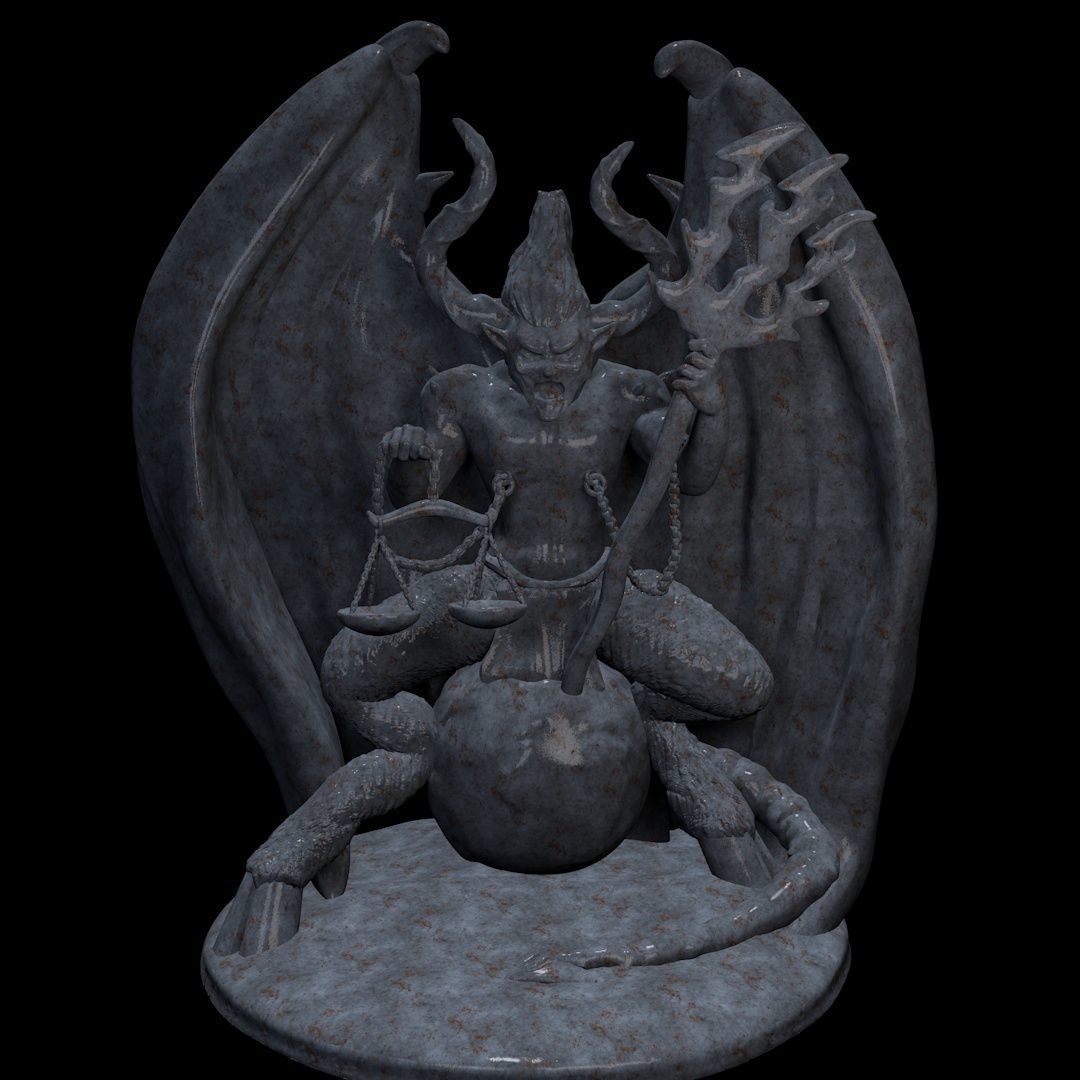 Satan statue 2 3D model | CGTrader