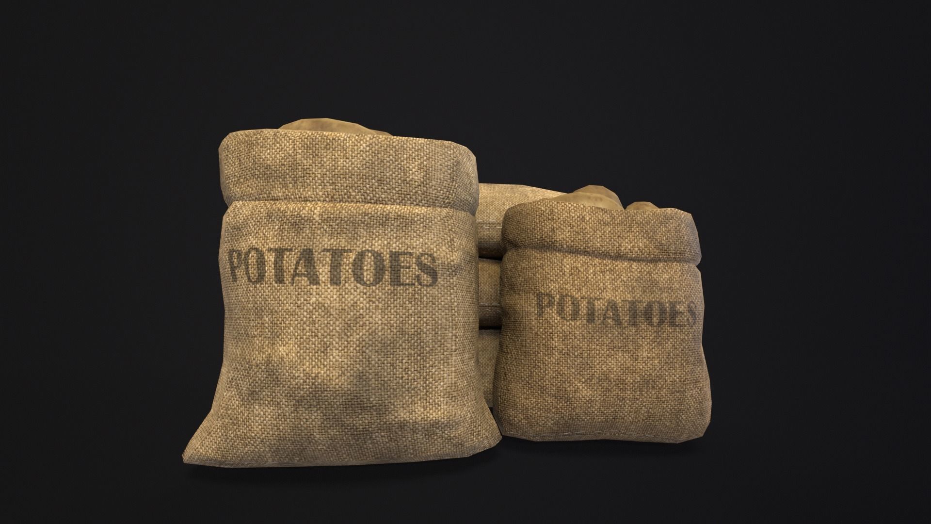 3D model Potato Sacks VR / AR / low-poly | CGTrader