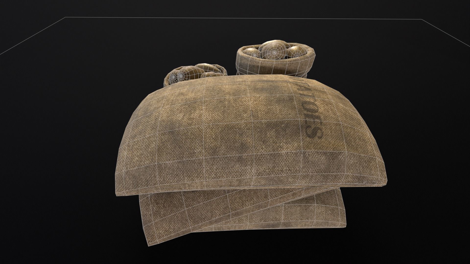 3D model Potato Sacks VR / AR / low-poly | CGTrader
