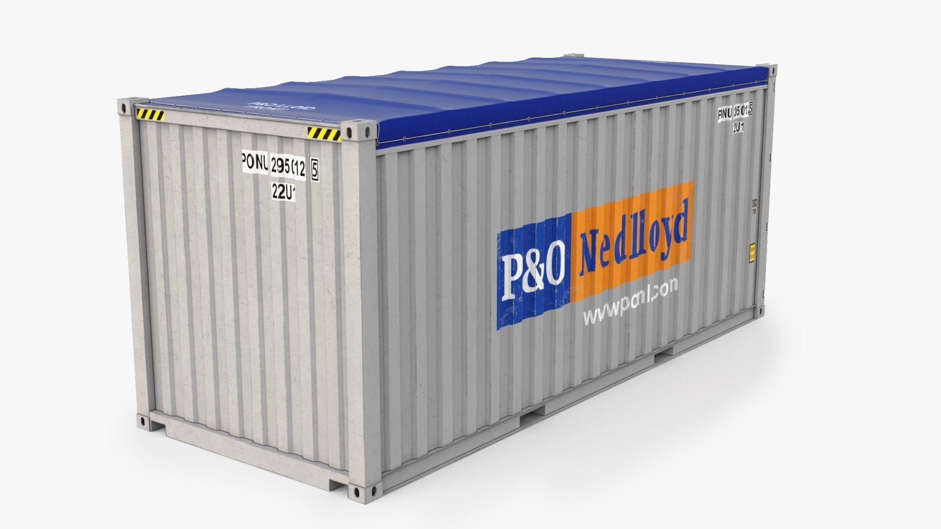 20ft PO Lloid Open Top shipping Container 3D model | CGTrader