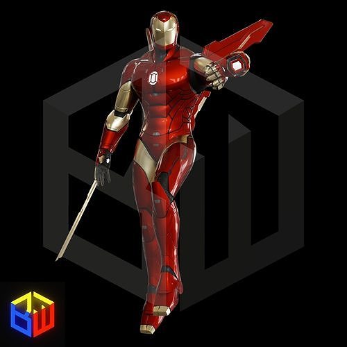 Iron Man Model 51 Prime Armor with Accessories 3D model 3D printable ...