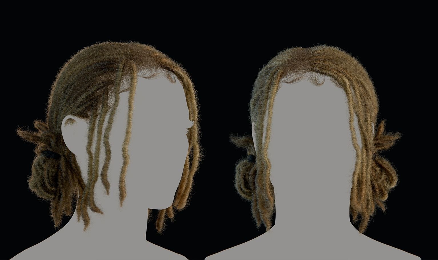 Hairstyle - Dreads 006 - Hair for blender UE5 metahuman 3D model | CGTrader