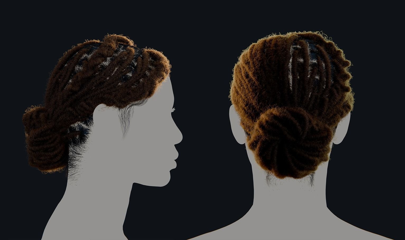 Hairstyle - Dreads 008 - Hair for blender UE5 metahuman 3D model | CGTrader