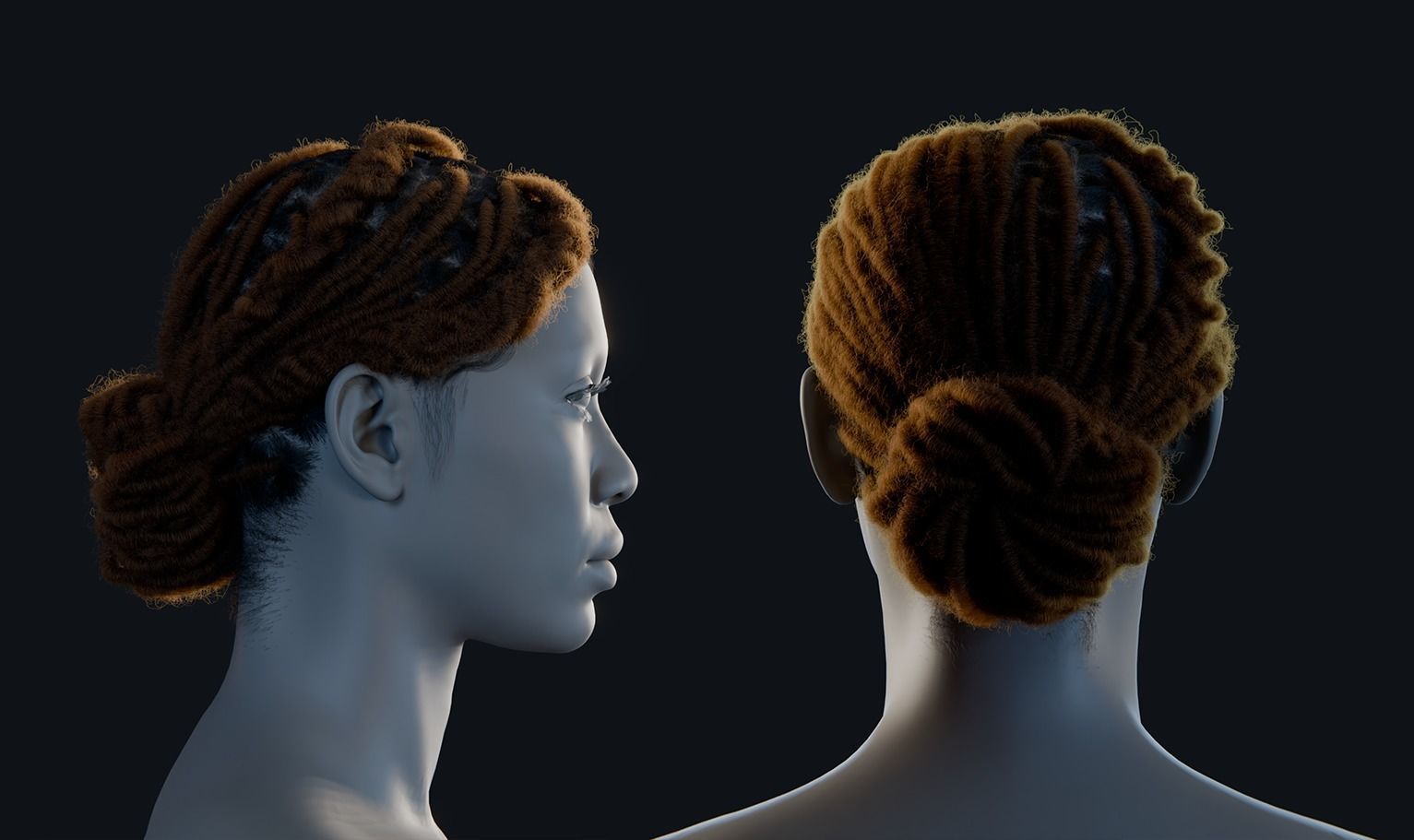 Hairstyle - Dreads 008 - Hair for blender UE5 metahuman 3D model | CGTrader