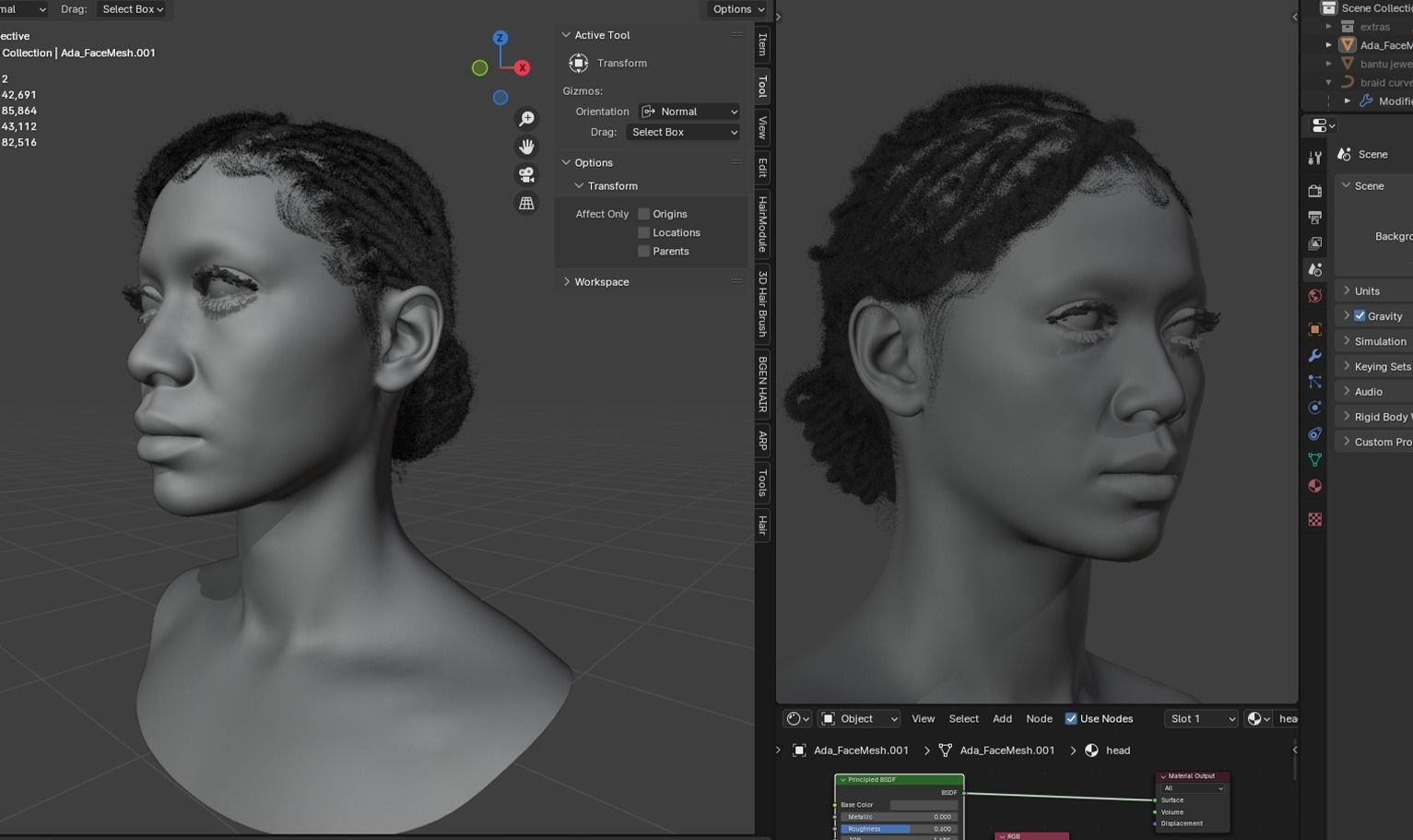 Hairstyle - Dreads 008 - Hair for blender UE5 metahuman 3D model | CGTrader