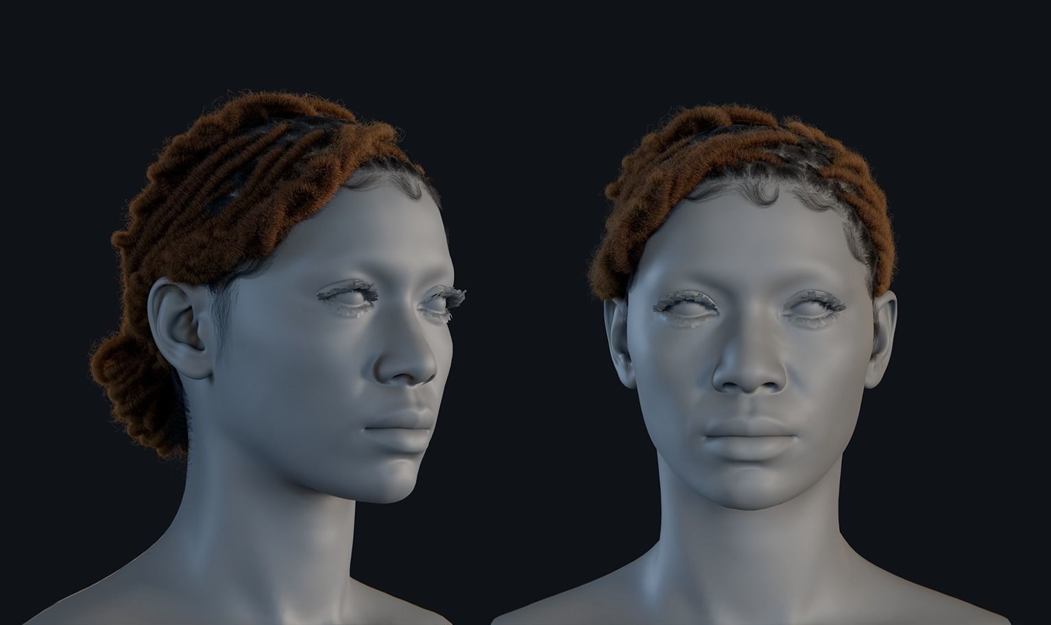 Hairstyle - Dreads 008 - Hair for blender UE5 metahuman 3D model | CGTrader