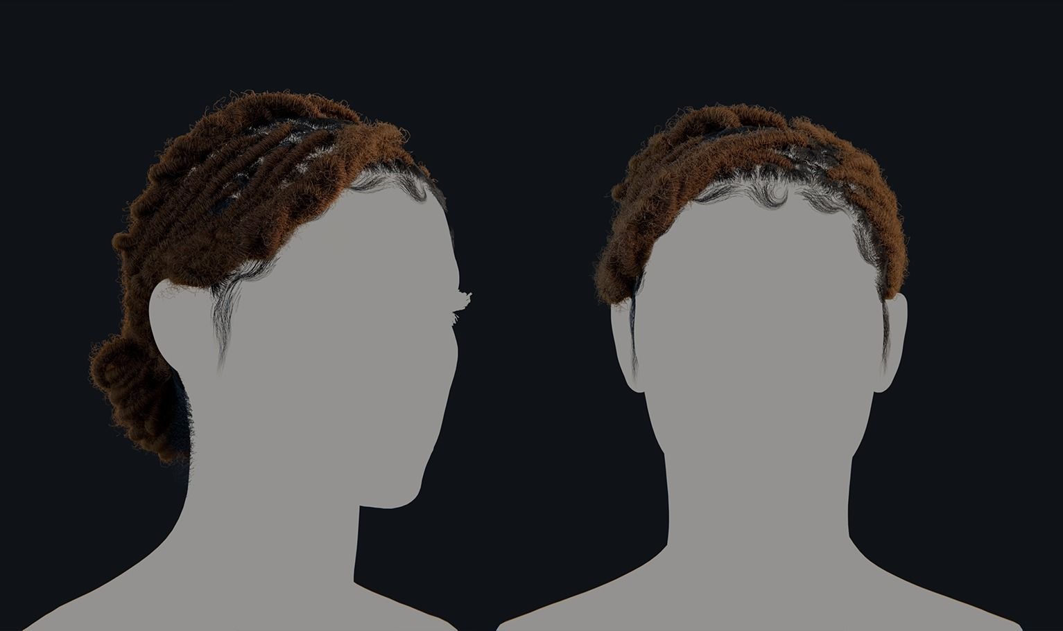 Hairstyle - Dreads 008 - Hair for blender UE5 metahuman 3D model | CGTrader