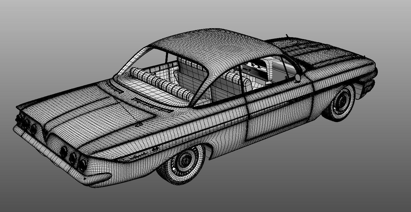 Chevrolet Impala 1961 3D model 3D model | CGTrader