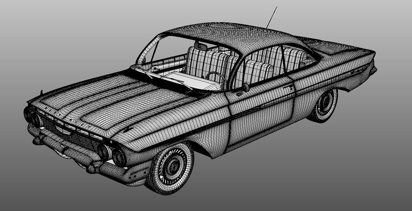 Chevrolet Impala 1961 3D model 3D model | CGTrader