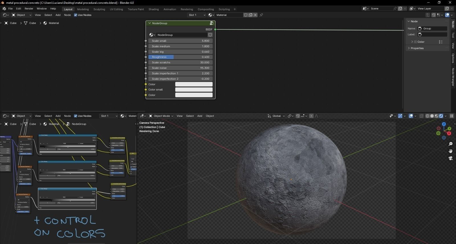 metal-concret procedural infinite combination free Texture | CGTrader