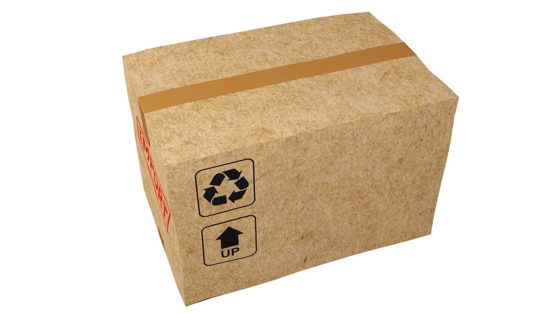 Caja de carton 3D model | CGTrader