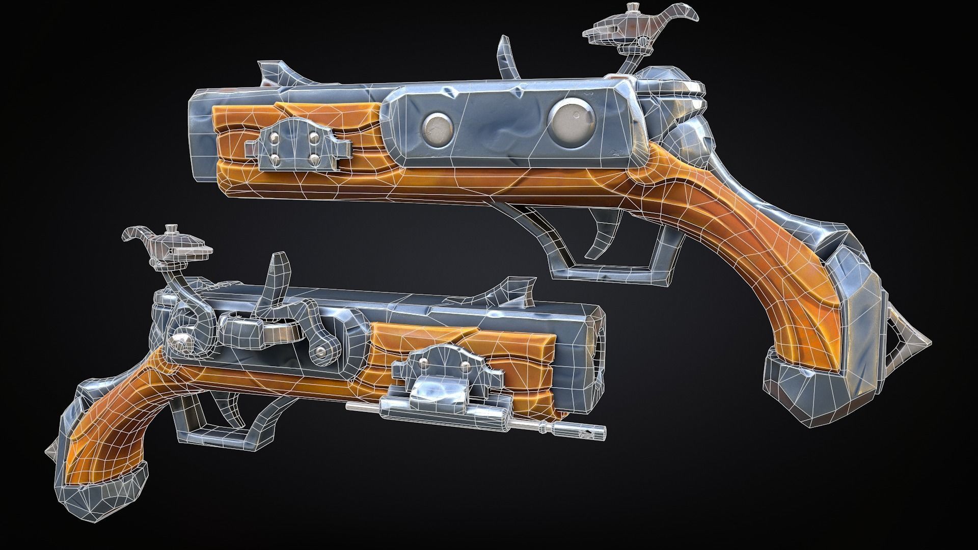 3D model Stylized Musket Blunderbuss Rifle VR / AR / low-poly | CGTrader