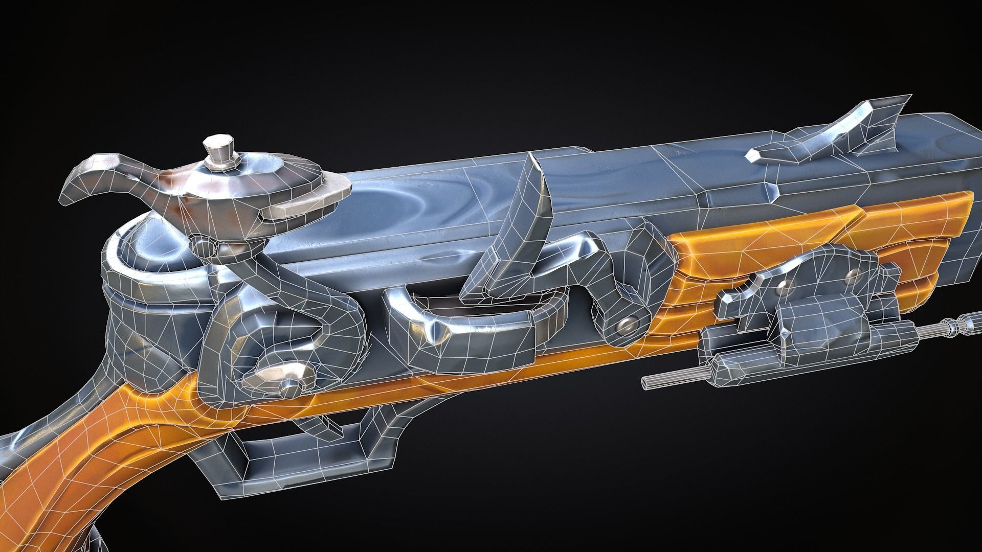 3D model Stylized Musket Blunderbuss Rifle VR / AR / low-poly | CGTrader