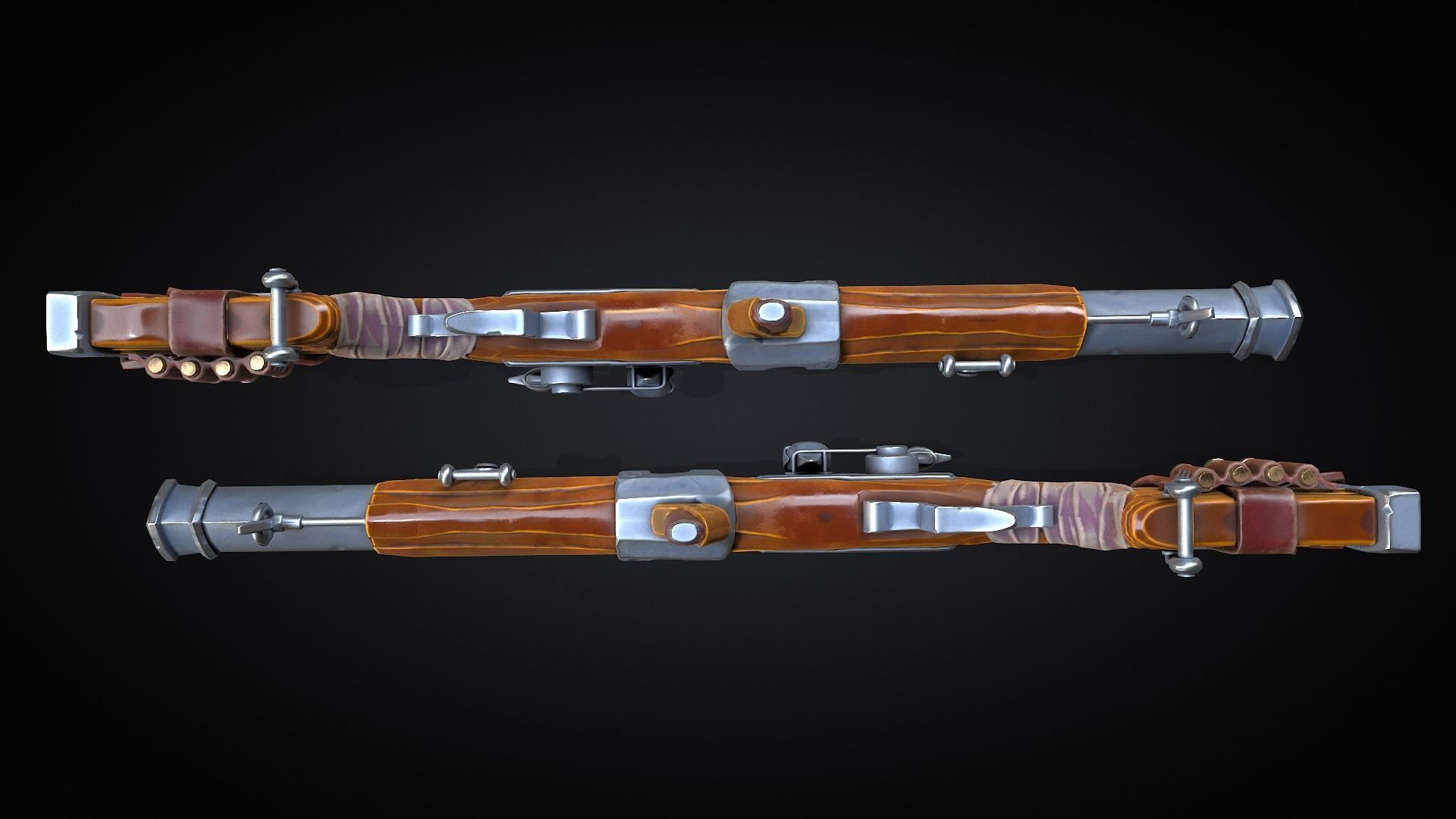 3D model Stylized Musket Blunderbuss Rifle VR / AR / low-poly | CGTrader