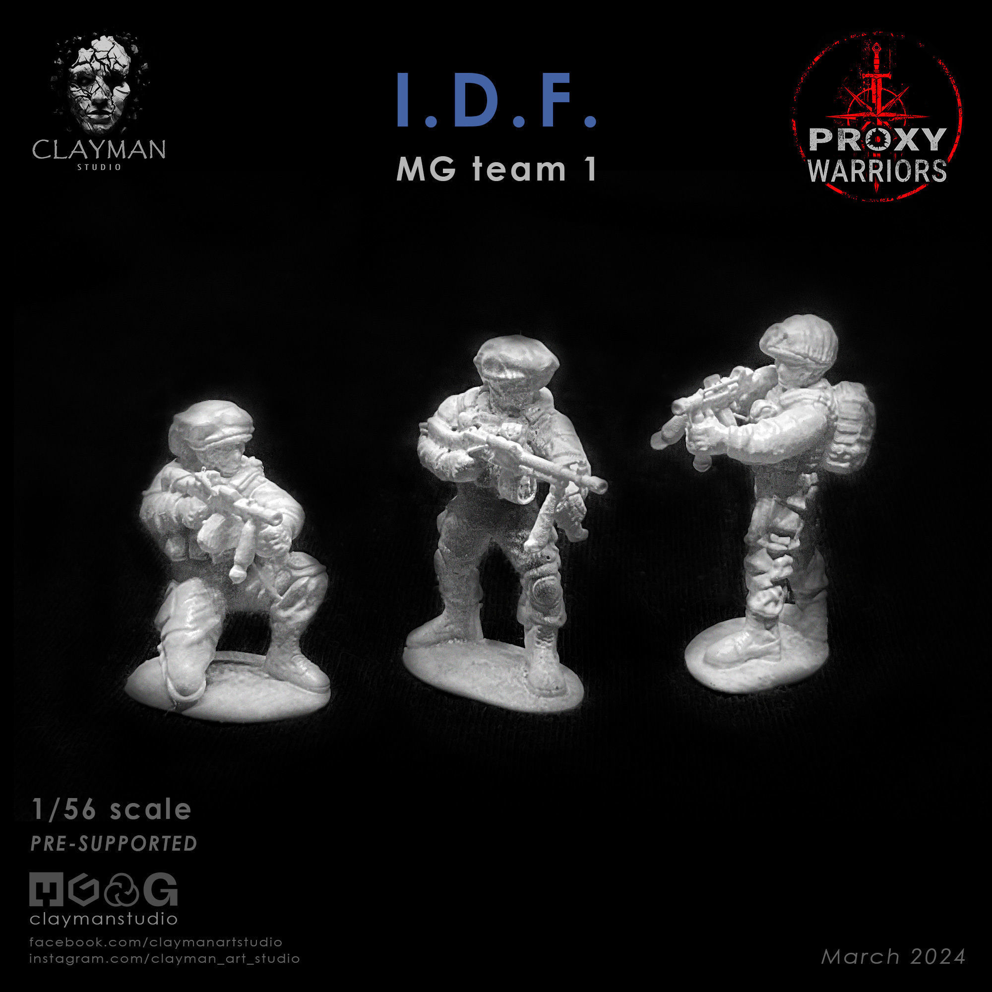 IDF MG Team 1 1 56 scale 3D model 3D printable | CGTrader