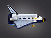 Cartooned space shuttle 3D model 3D printable | CGTrader