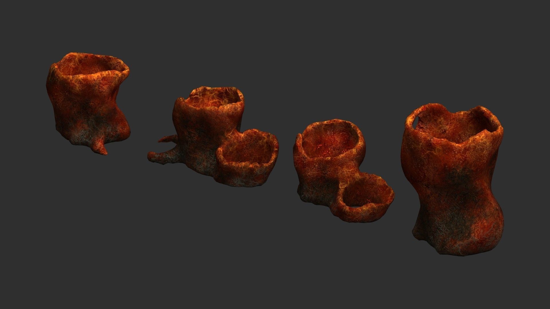 Alien Tubes - Red free VR / AR / low-poly 3D model | CGTrader