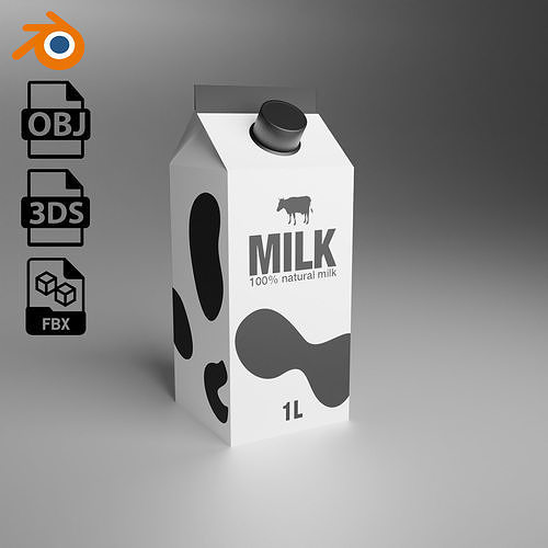 Milk Container 3D model | CGTrader