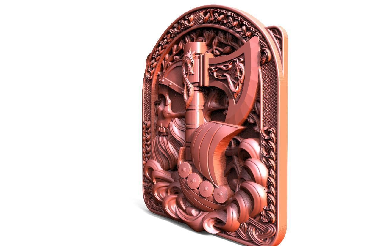 Viking Skull CNC 3D model 3D printable | CGTrader