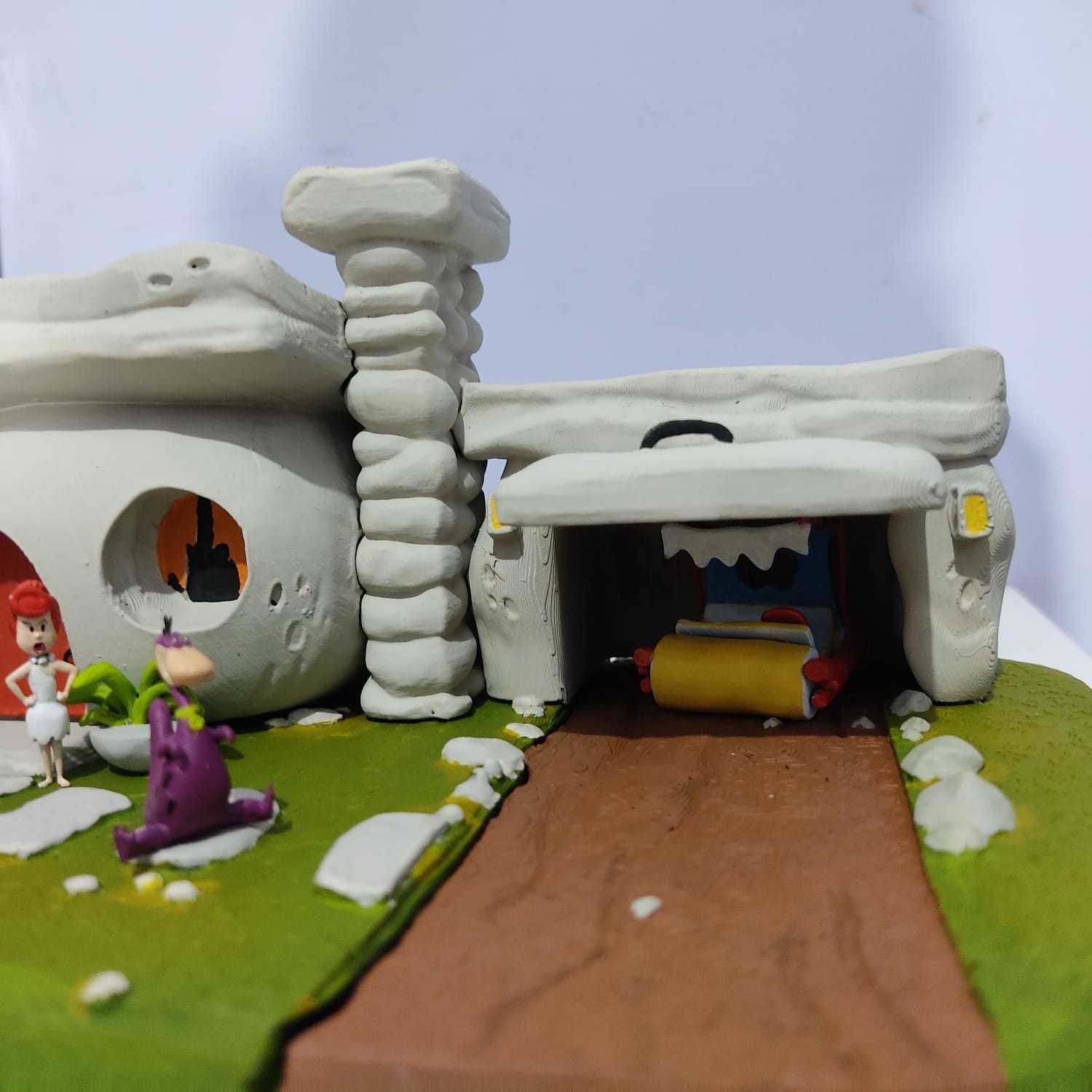 Diorama da Casa Familia Flintstones 3D model 3D printable | CGTrader