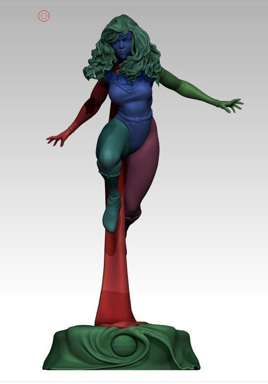 Supergirl Flying Base 3D model 3D printable | CGTrader