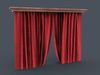3D model Red Curtain VR / AR / low-poly | CGTrader