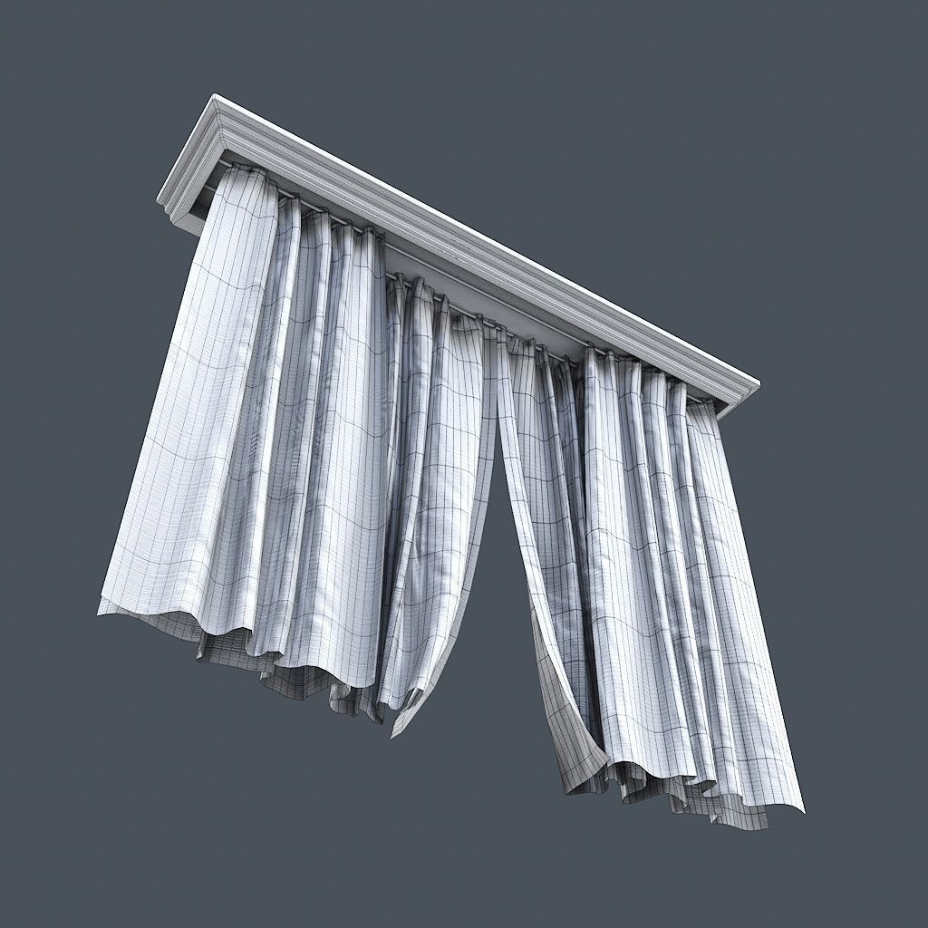 3D model Red Curtain VR / AR / low-poly | CGTrader