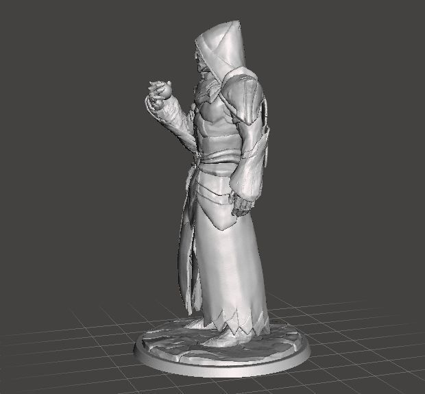 MOON TEMPLE MALE MAGE PRIEST MINIATURE MODEL FANTASY GAMES RPG 3D model ...
